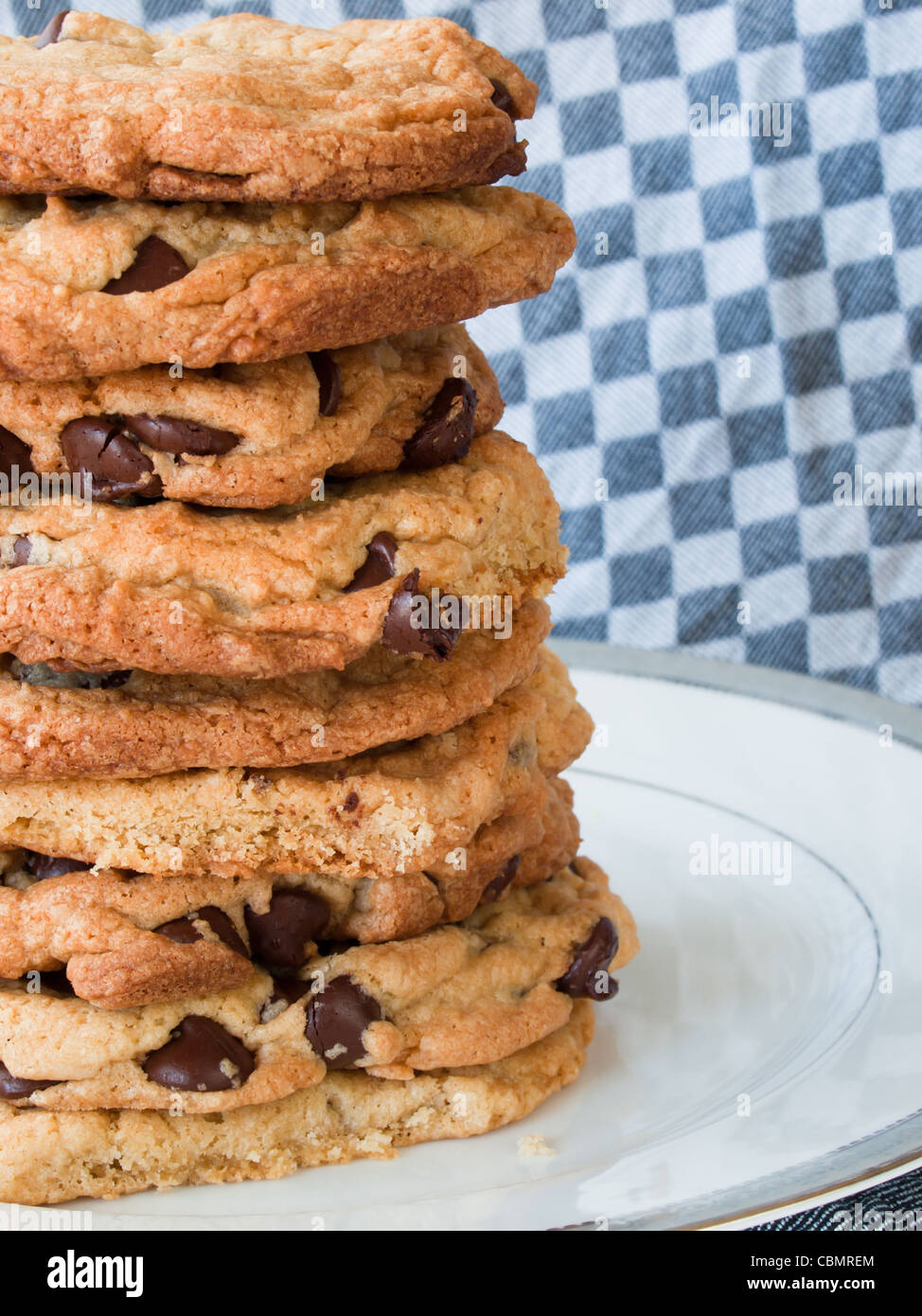 Stack of homemade chocolate chip cookies Stock Photo - Alamy