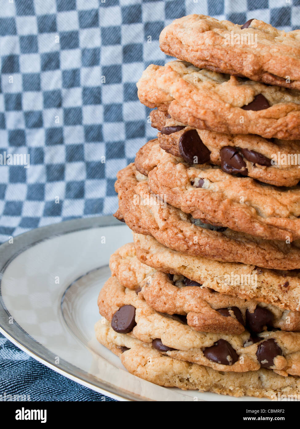 Stack of homemade chocolate chip cookies Stock Photo - Alamy