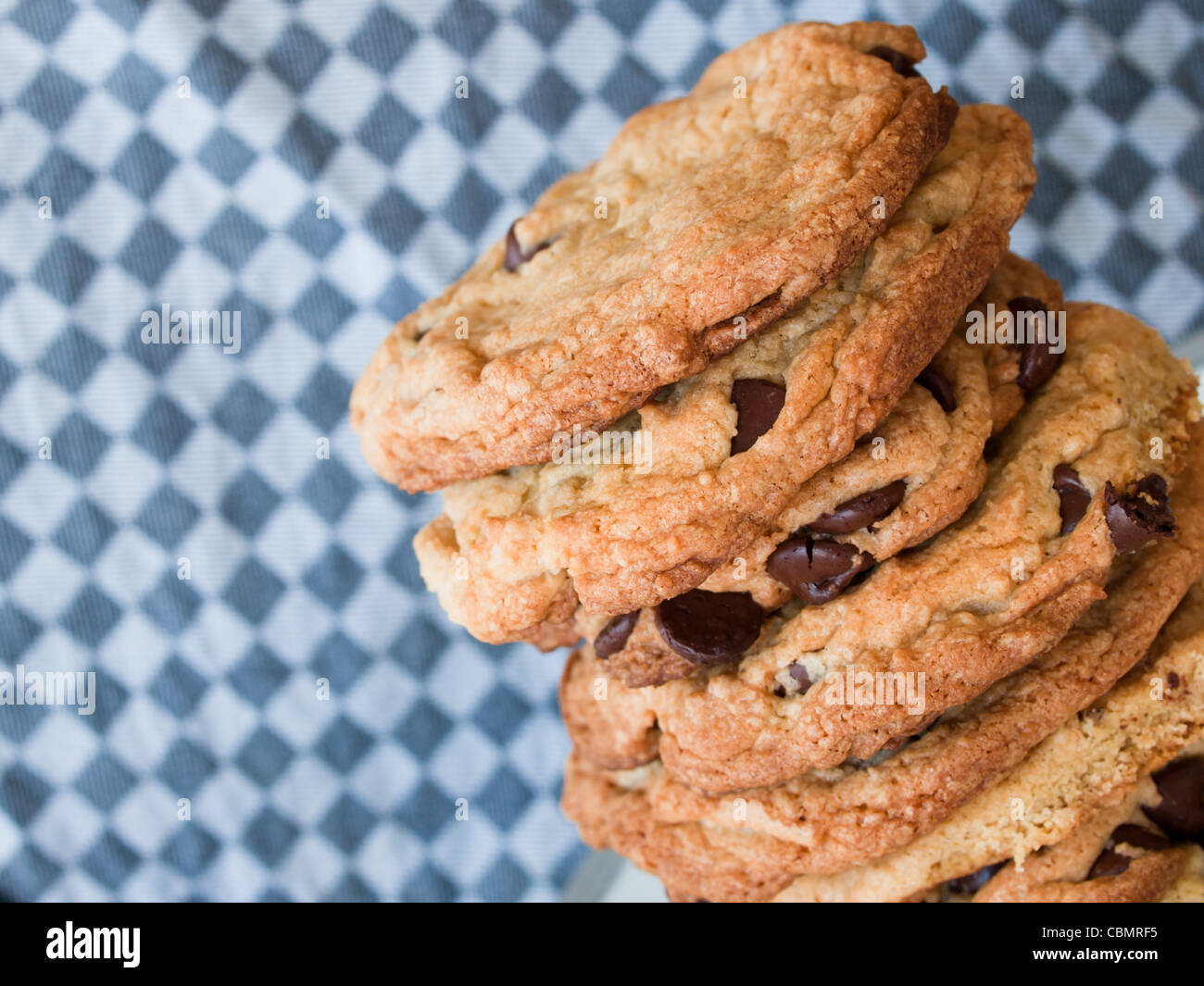Stack of homemade chocolate chip cookies Stock Photo - Alamy