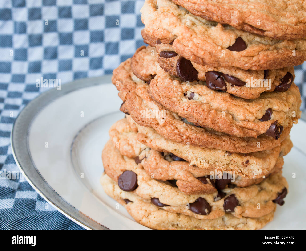 Stack of homemade chocolate chip cookies Stock Photo - Alamy
