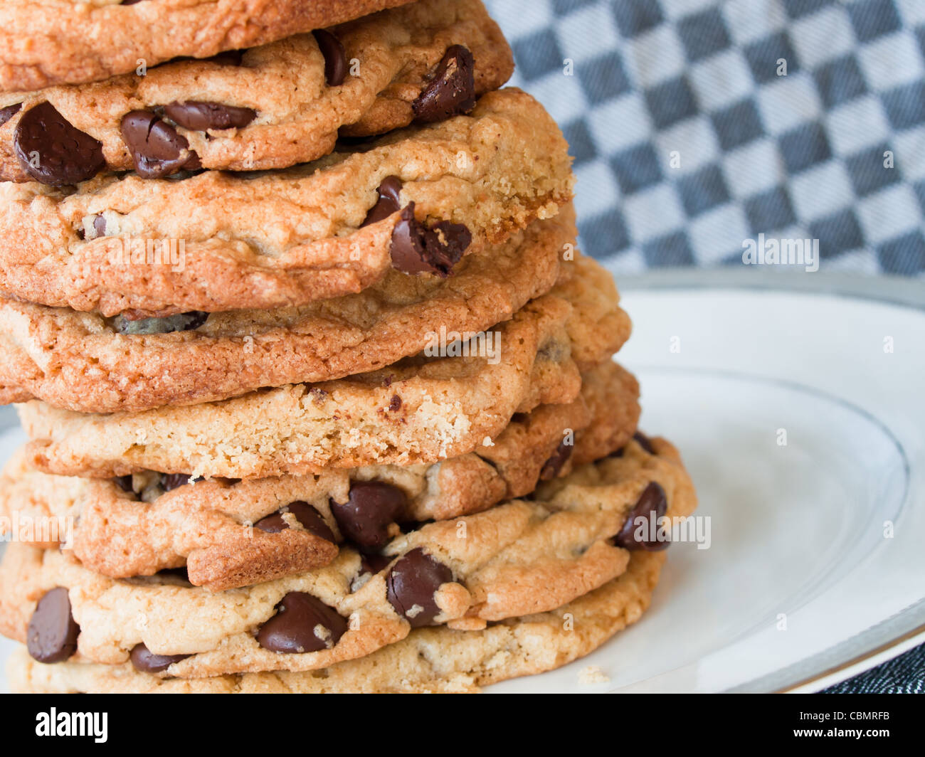 Stack of homemade chocolate chip cookies Stock Photo - Alamy