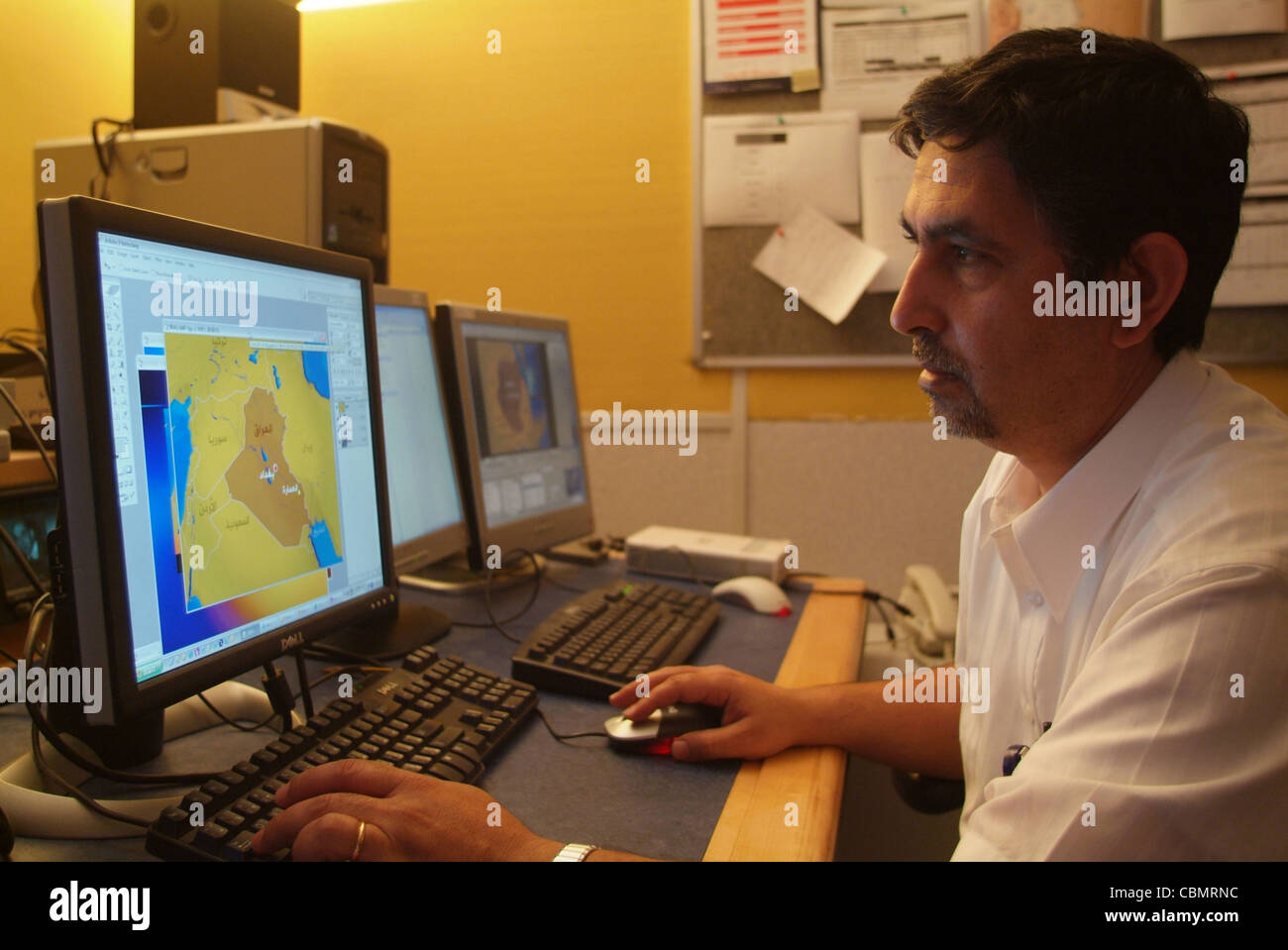 Al Jazeera Television (arabic channel) graphic studio. Al Jazeera ...