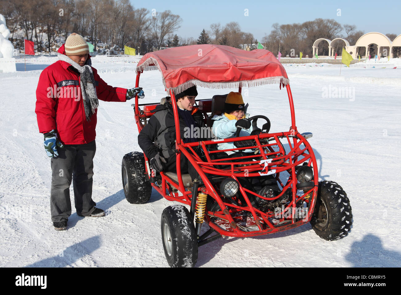 Sun Island Park, snow car, Ice and snow festival , Harbin , China ...