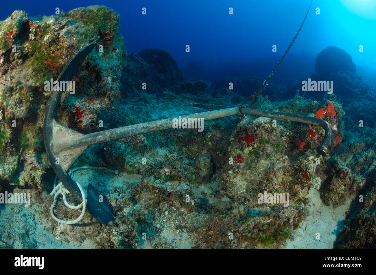 Anchor in Coral Reef, Kas, Mediterranean Sea, Turkey Stock Photo - Alamy