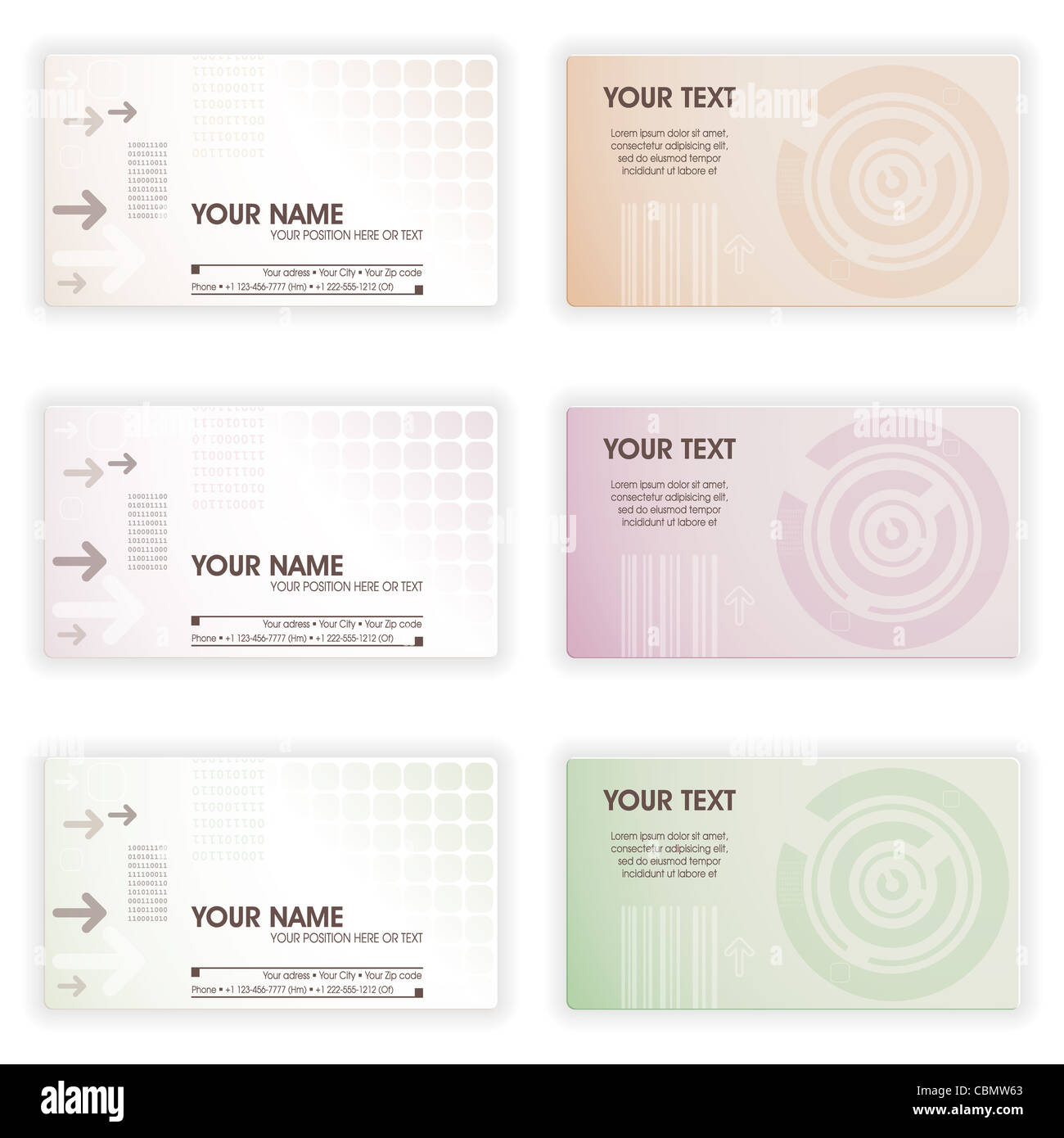 Collect Business Cards in Different Colors, element for design, vector ...