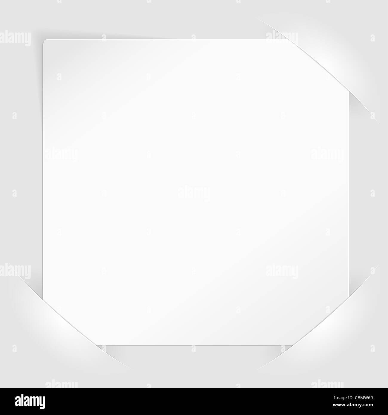 Sheet of white paper for your text or photos, mounted in pockets ...