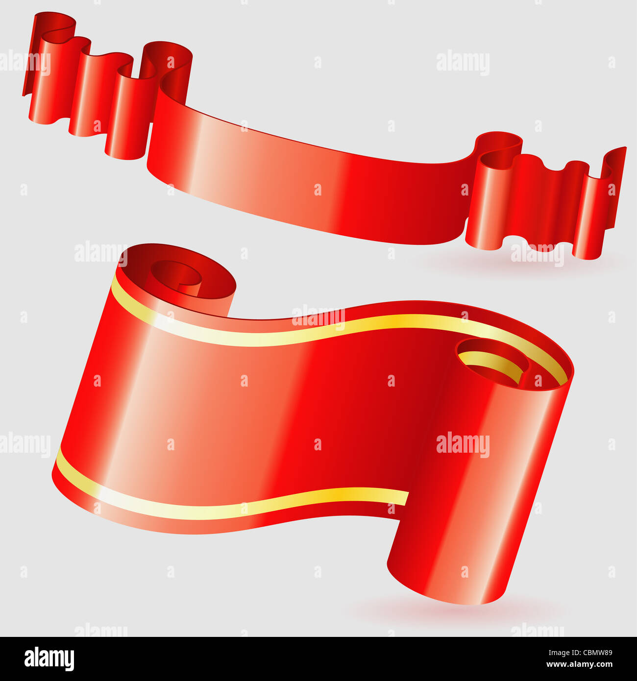 Collect Scroll Paper and Ribbon, template for design Stock Photo - Alamy