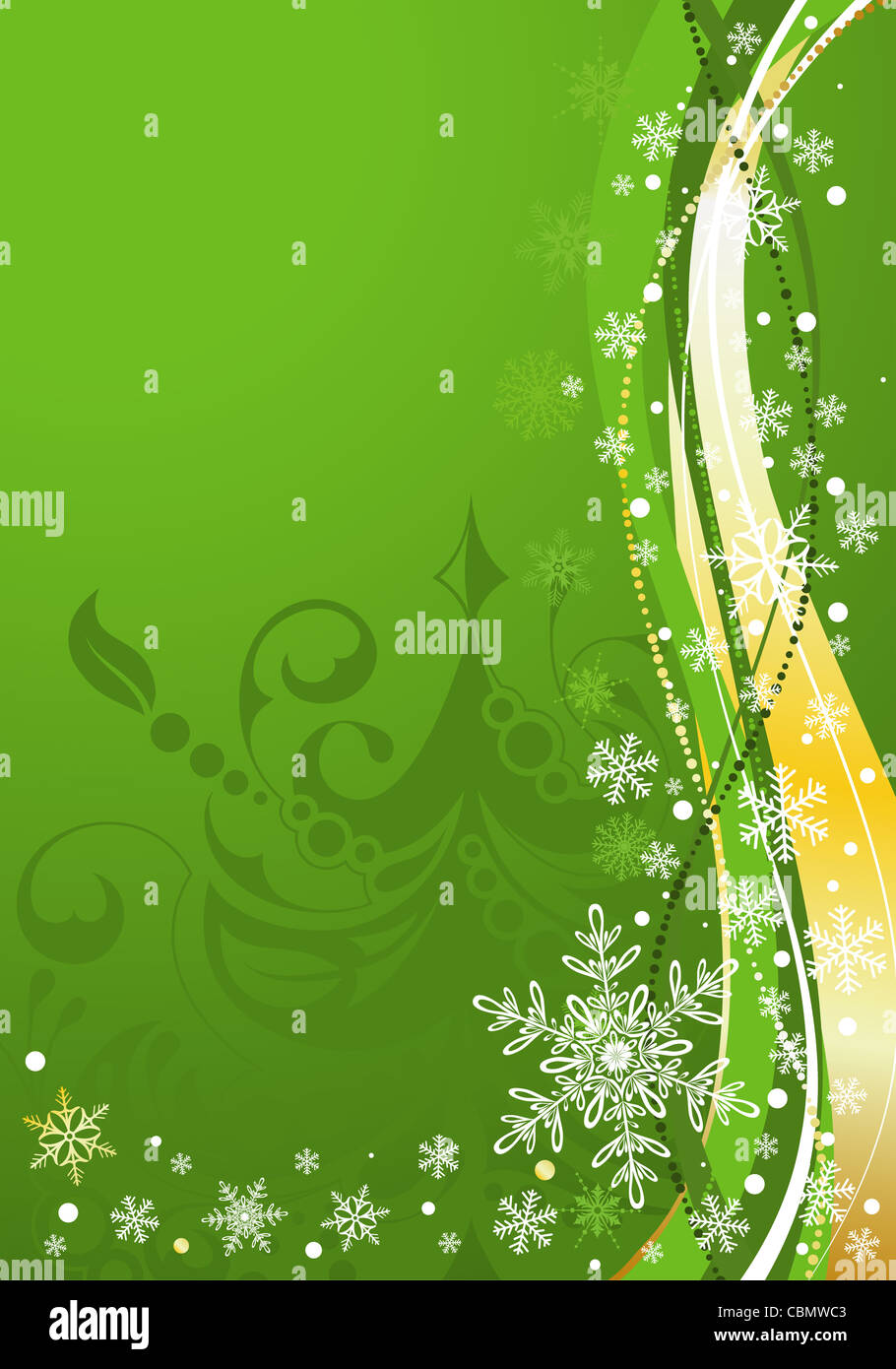 Christmas Frame with Tree and Snowflake, element for design, vector ...