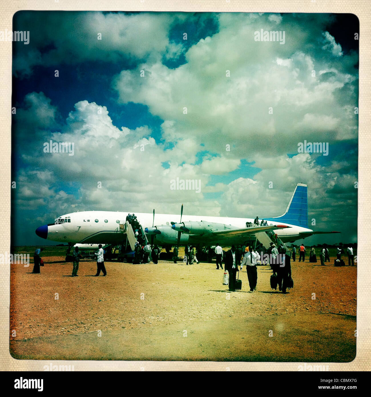 Hargeisa Airport Ilyushin Arrival, Passengers Disembarking Somaliland ...