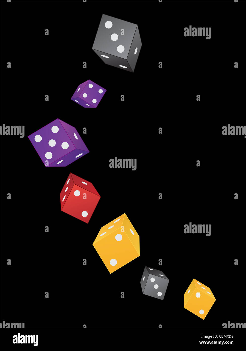 Playing dice painting hi-res stock photography and images - Alamy