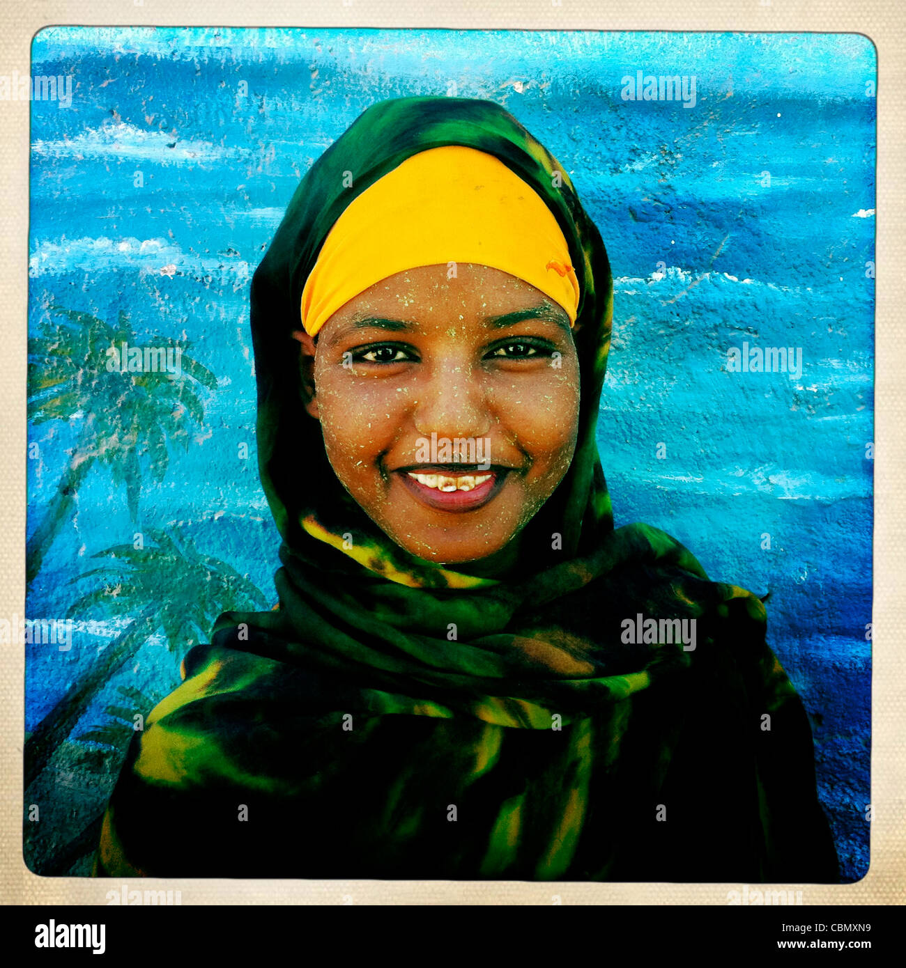 Islamic african ethnicity black ethnicity portrait color hijab ...