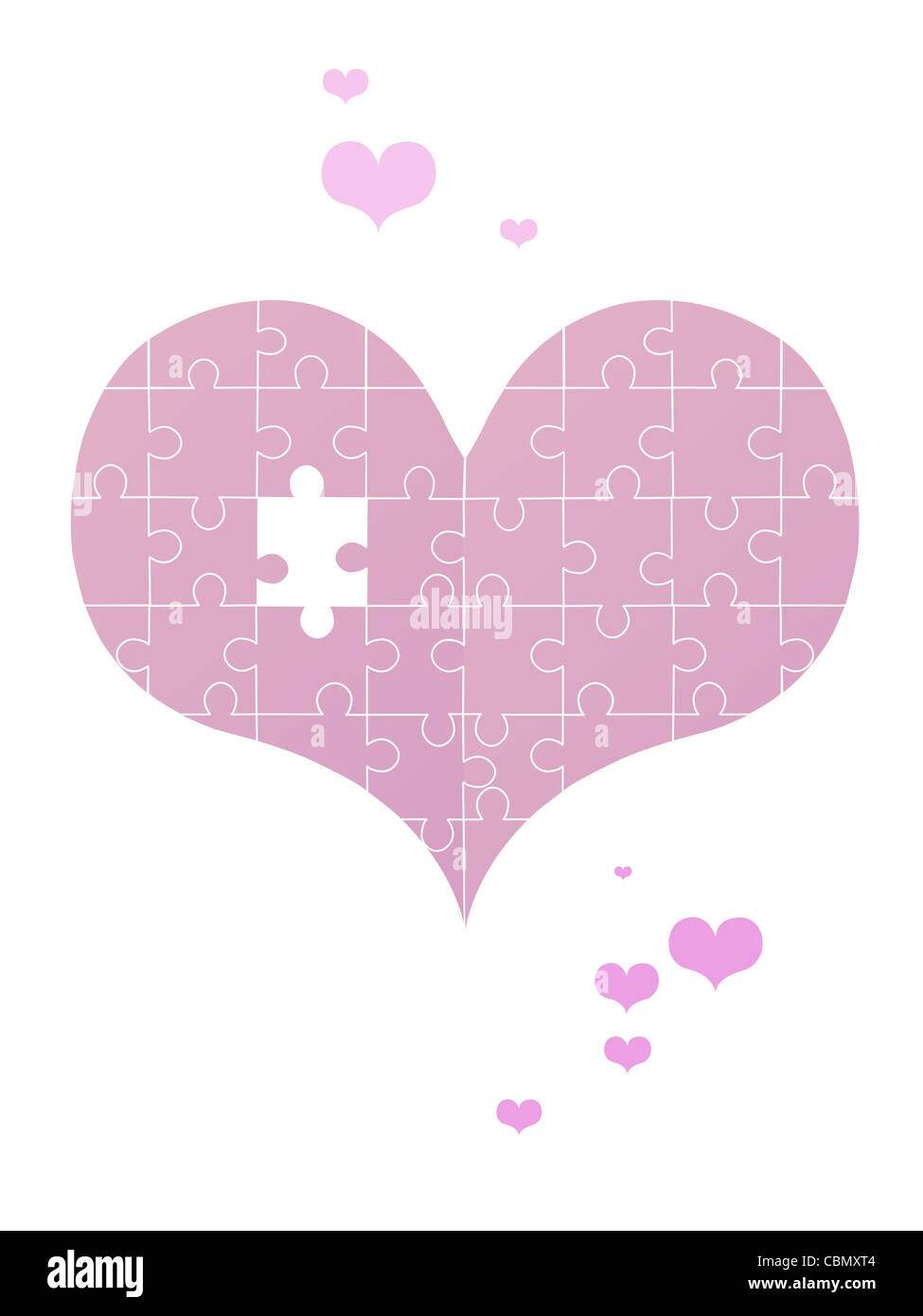 Incomplete heart puzzle hi-res stock photography and images - Alamy