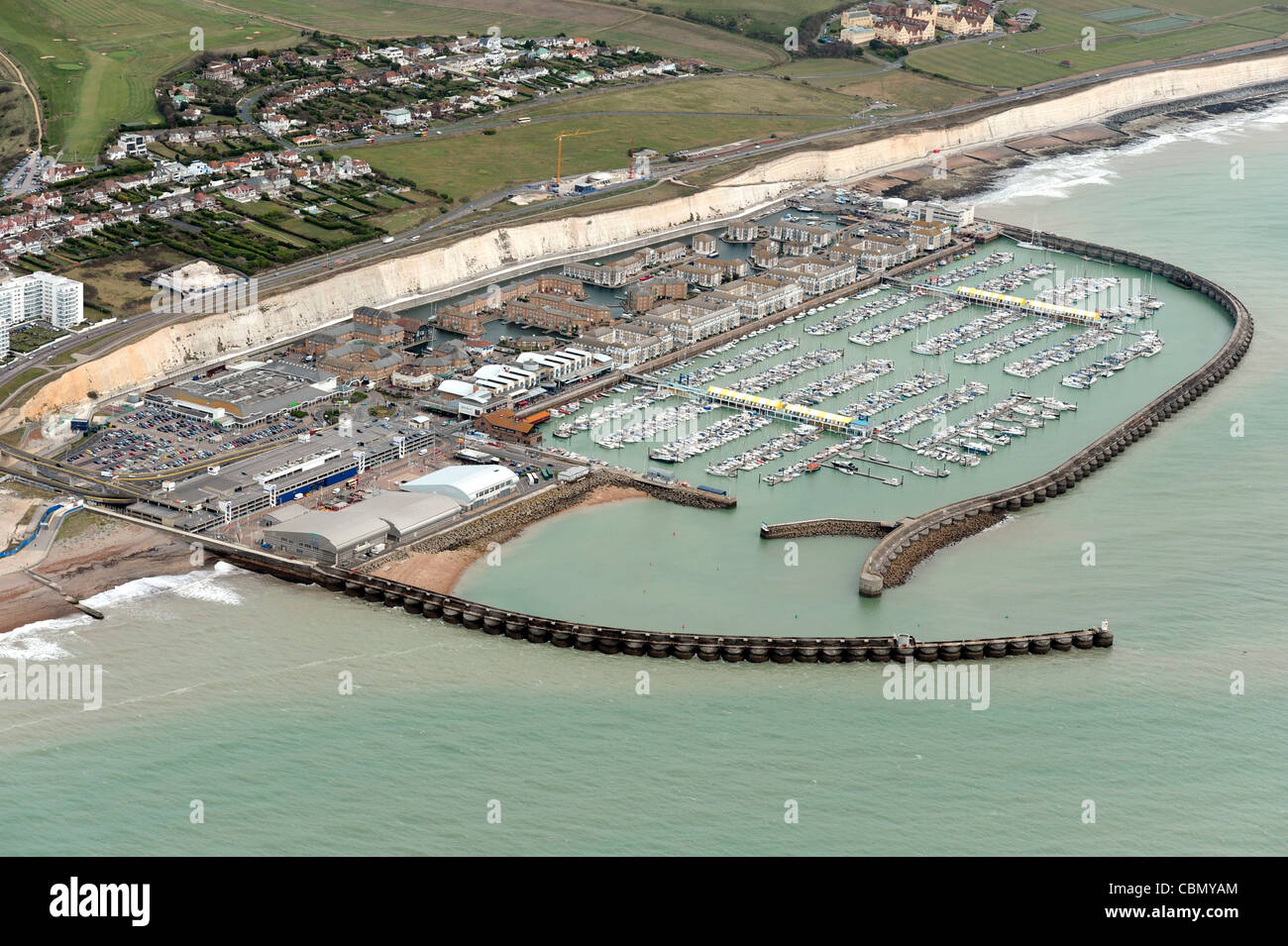 Aerial view of Brighton marina Sussex Stock Photo - Alamy