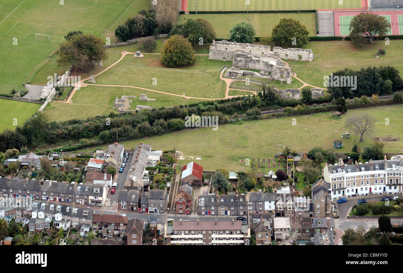 Aerial view of Cluniac Priory at Lewes East Sussex, England Stock Photo - Alamy