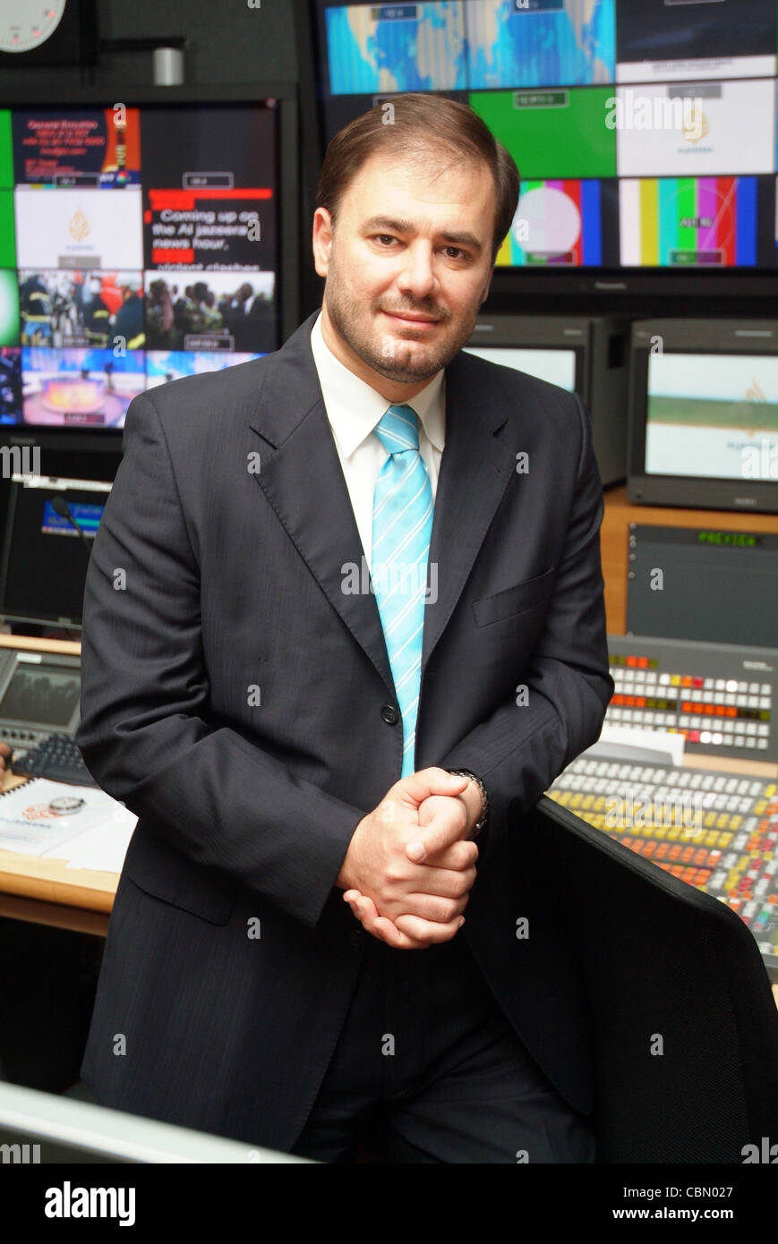 Waddah Khanfar Director General of Al Jazeera Satellite Network, in the ...