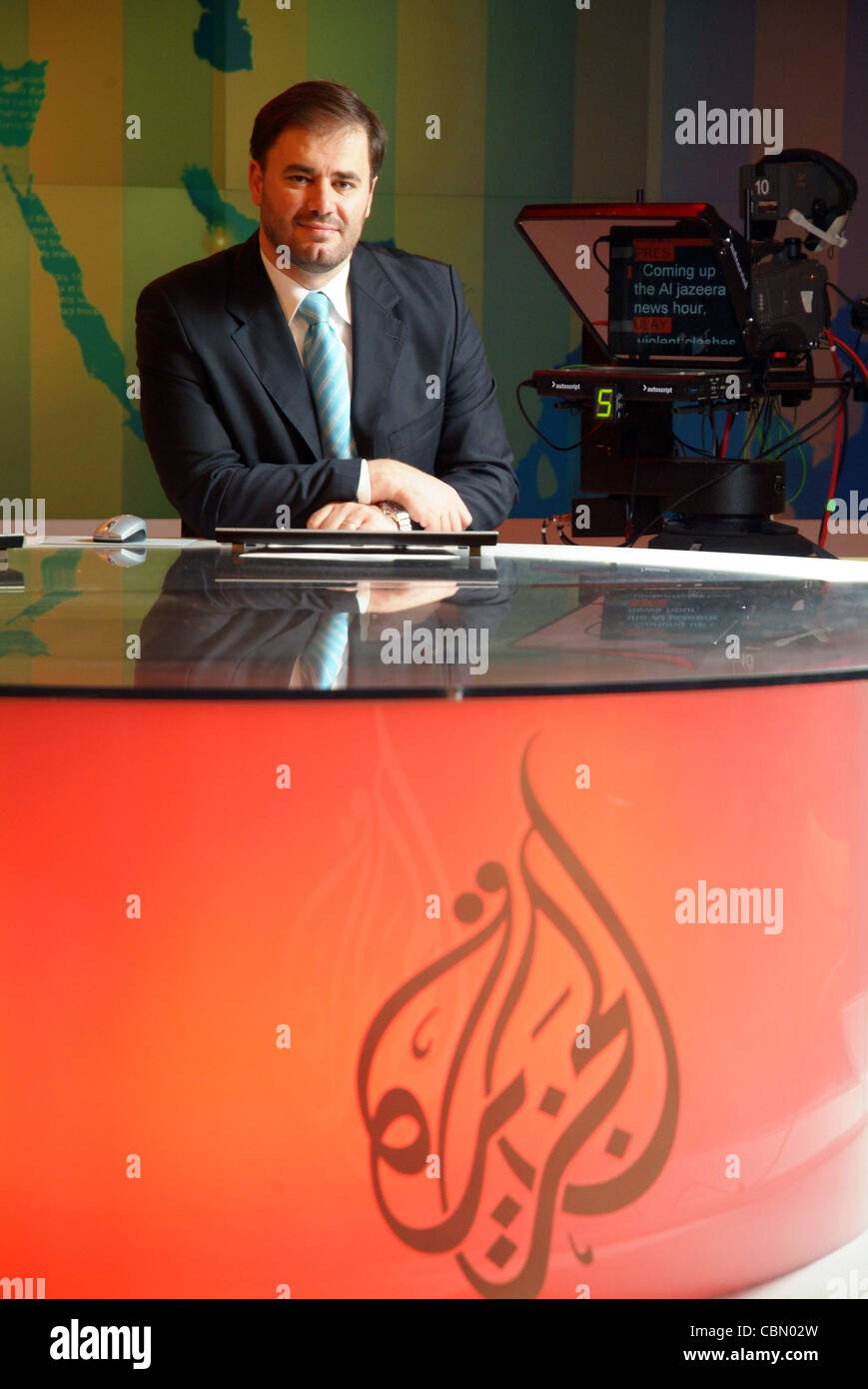 Waddah Khanfar Director General of Al Jazeera Satellite Network, in the ...