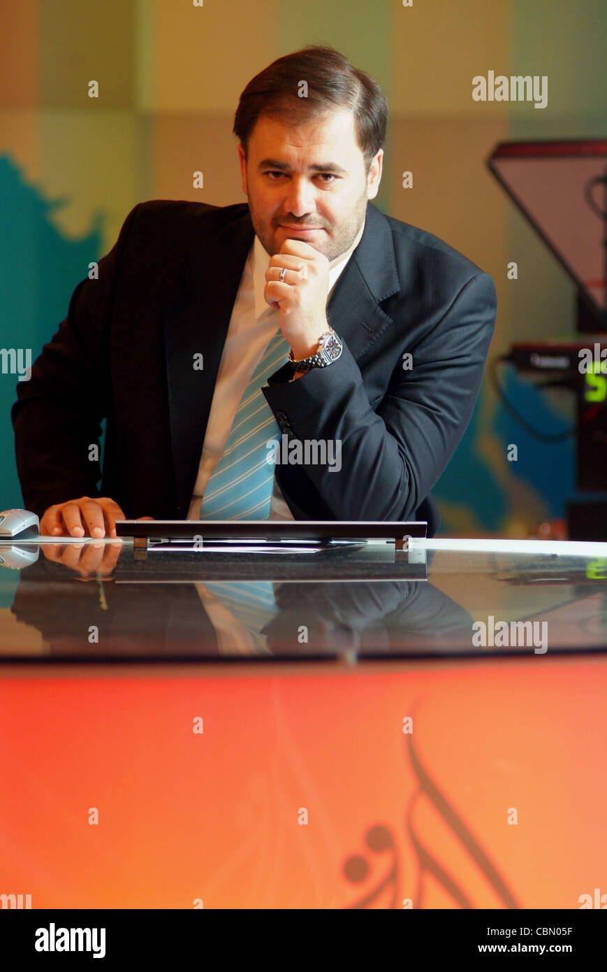 Waddah Khanfar Director General of Al Jazeera Satellite Network, in the ...