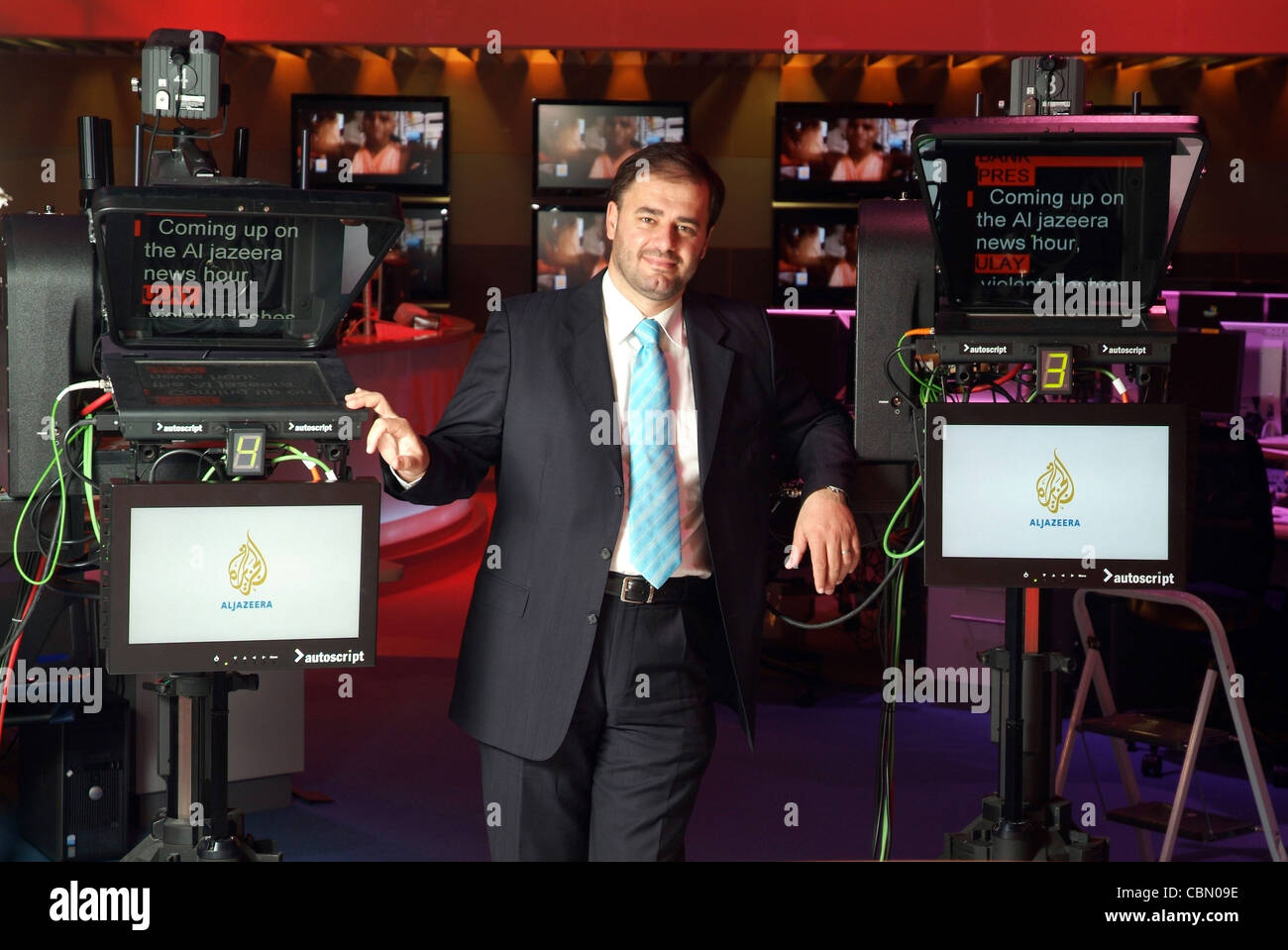 Waddah Khanfar Director General of Al Jazeera Satellite Network, in the ...