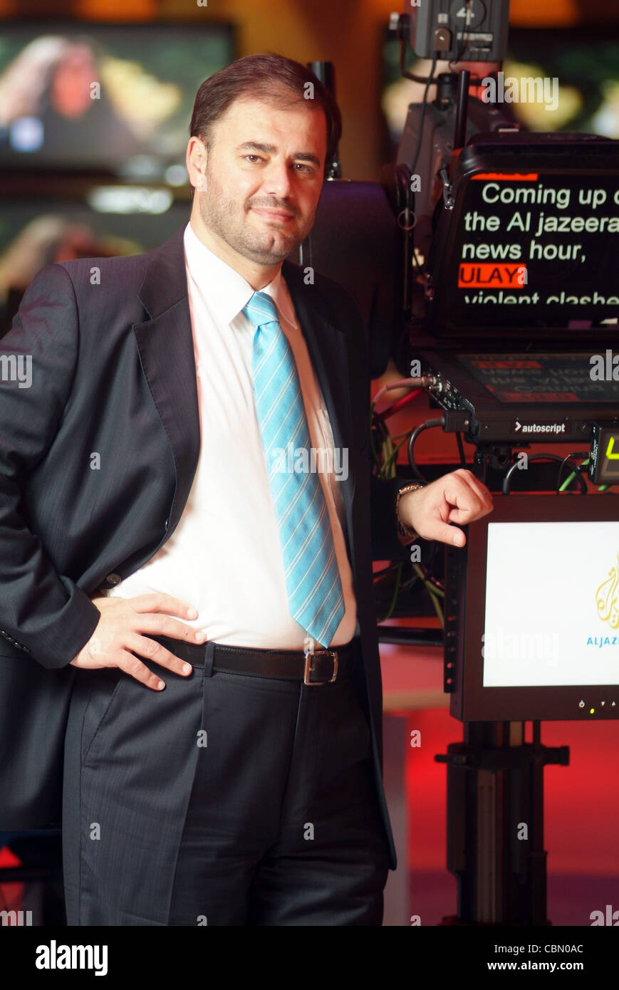 Waddah Khanfar Director General of Al Jazeera Satellite Network, in the ...