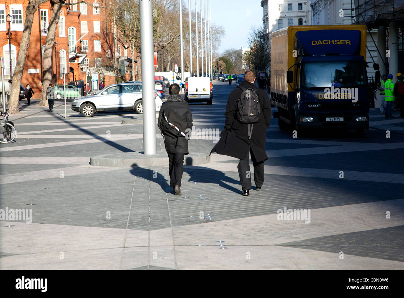 Shared space traffic scheme in Exhibition Road, South Kensington ...