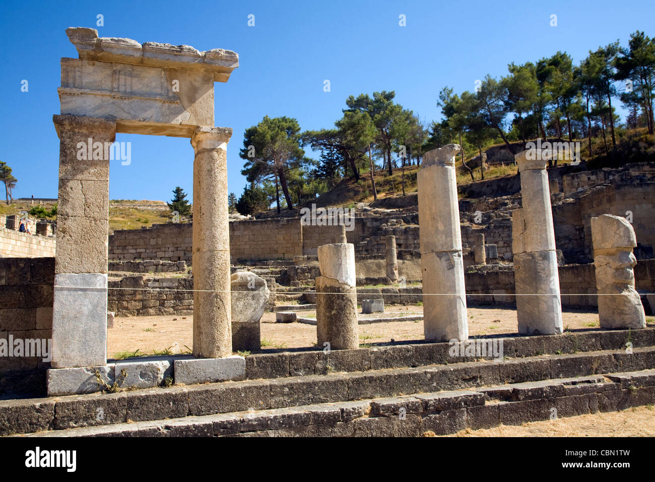 Temple Ancient Kamiros, Rhodes, Greece Stock Photo - Alamy