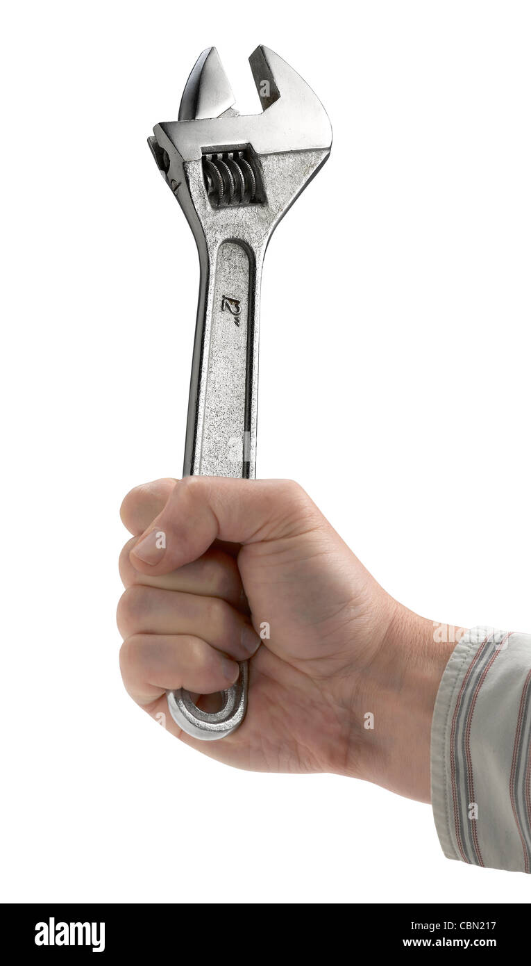 Hand and spanner hi-res stock photography and images - Alamy