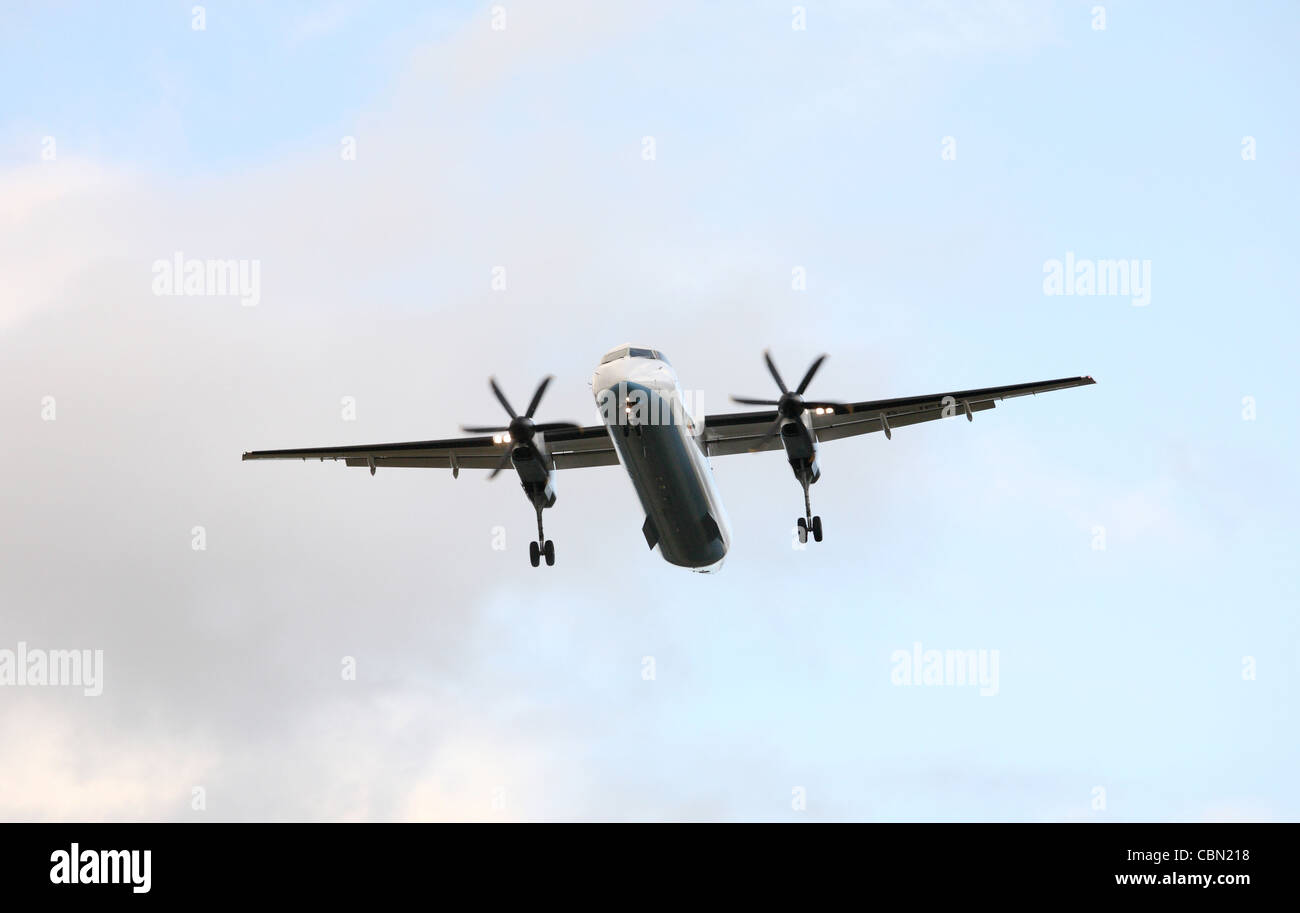 Flybe Dash 8 passenger plane Stock Photo - Alamy