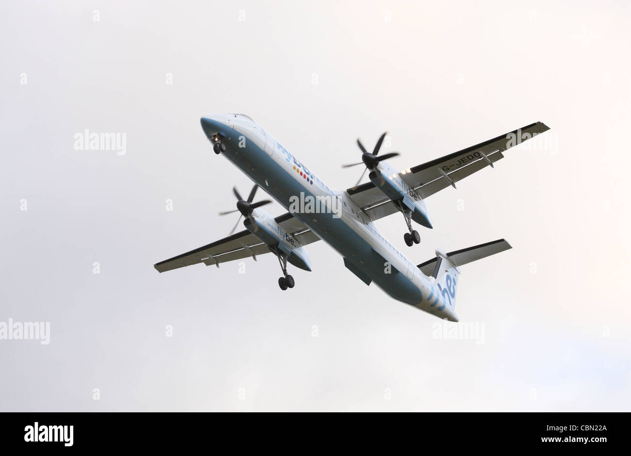 Flybe Dash 8 passenger plane Stock Photo - Alamy