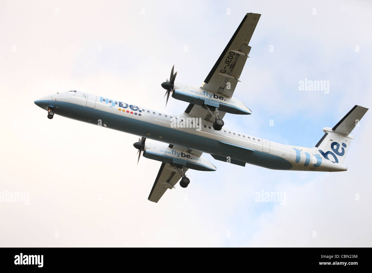 Flybe Dash 8 passenger plane Stock Photo - Alamy