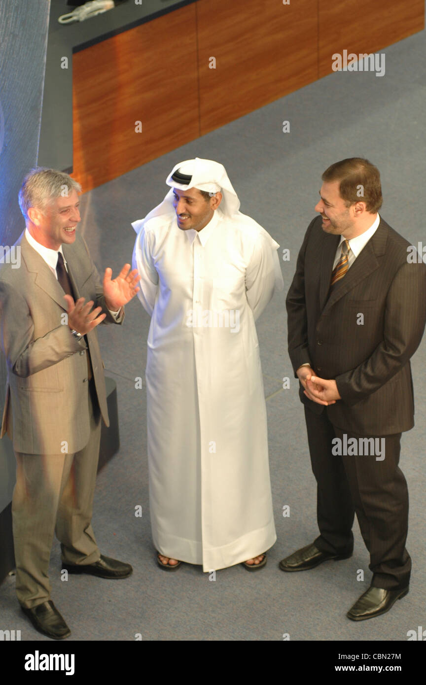 Sheikh Hamad Bin Thamer Al Thani, Al Jazeera Chairman Nigel Parsons ...
