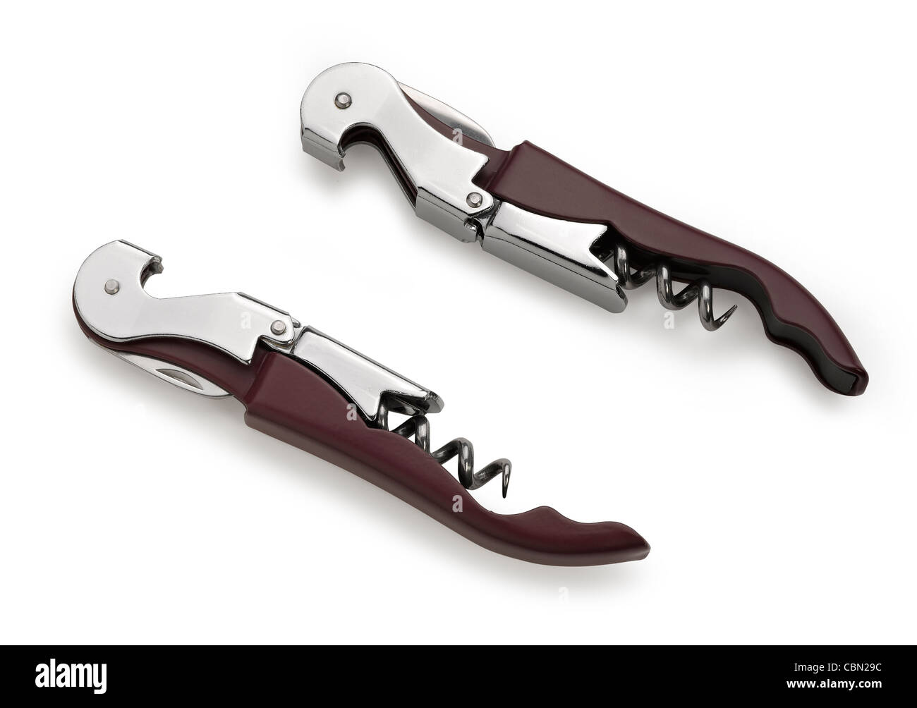 corkscrew isolated on a white background. Studio photo (clipping path ...