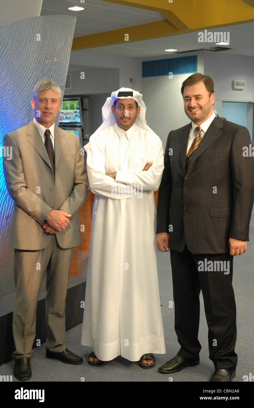 Sheikh Hamad Bin Thamer Al Thani, Al Jazeera Chairman Nigel Parsons ...