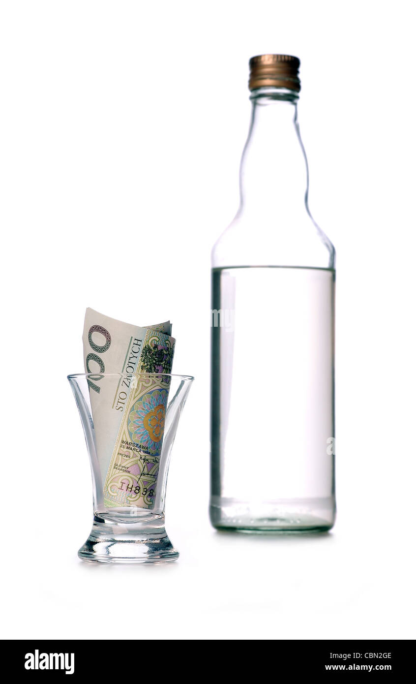 Bottle polish vodka alcohol Cut Out Stock Images & Pictures - Alamy