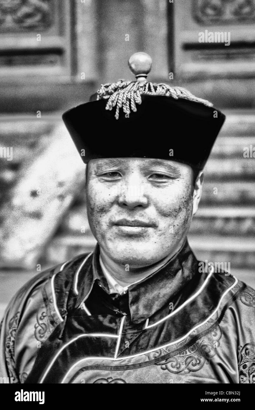 Chinese man and traditional dress at Summer Palace in Beijing China ...