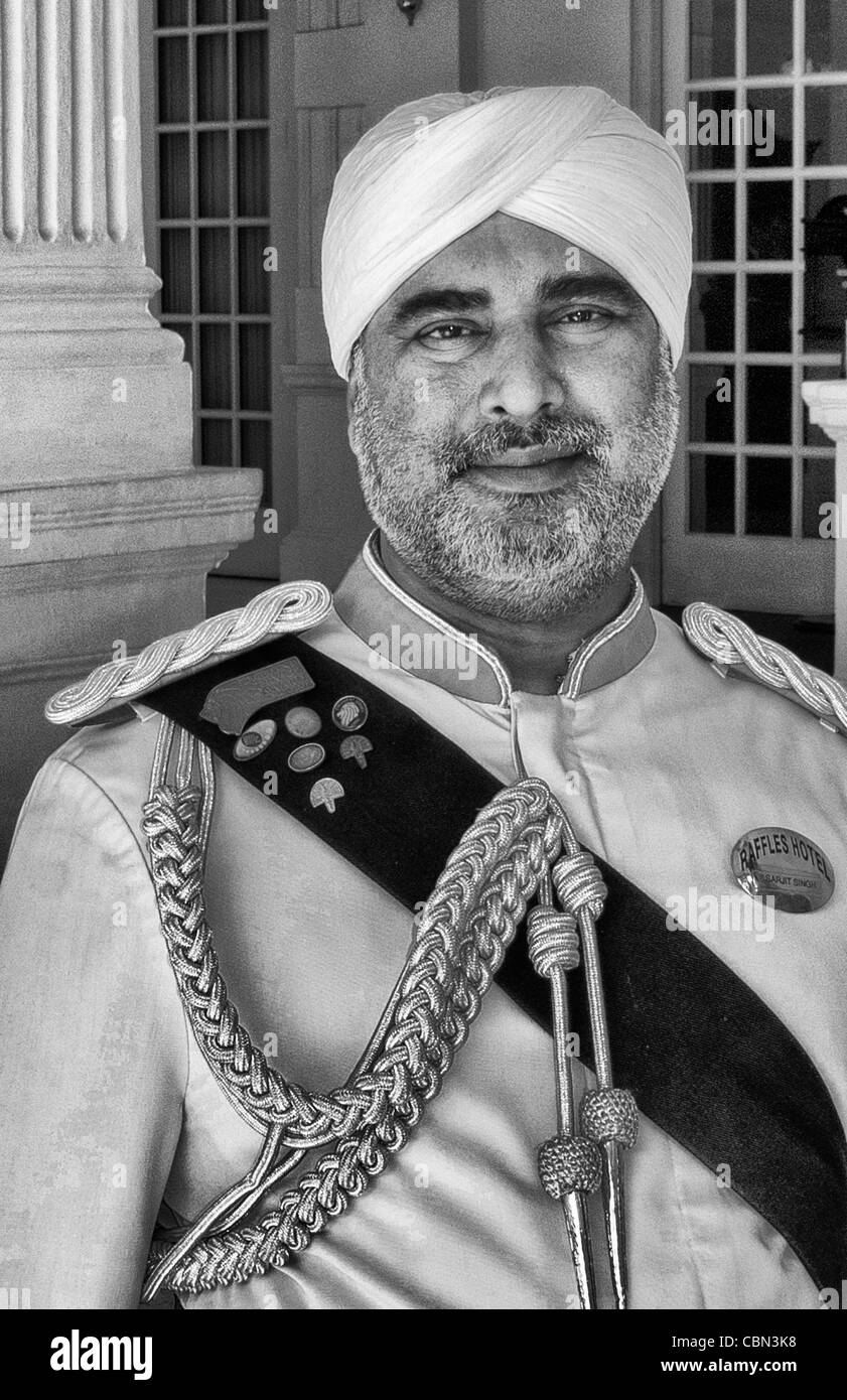 The famous raffles hotel Black and White Stock Photos & Images - Alamy