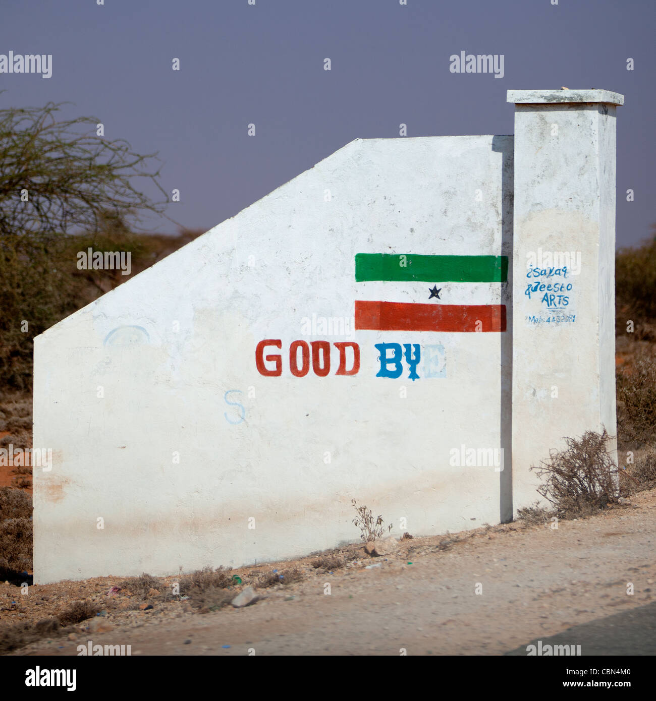 Entrance Gate Of Burao Somaliland Exit Way Road Burao Somaliland Stock ...