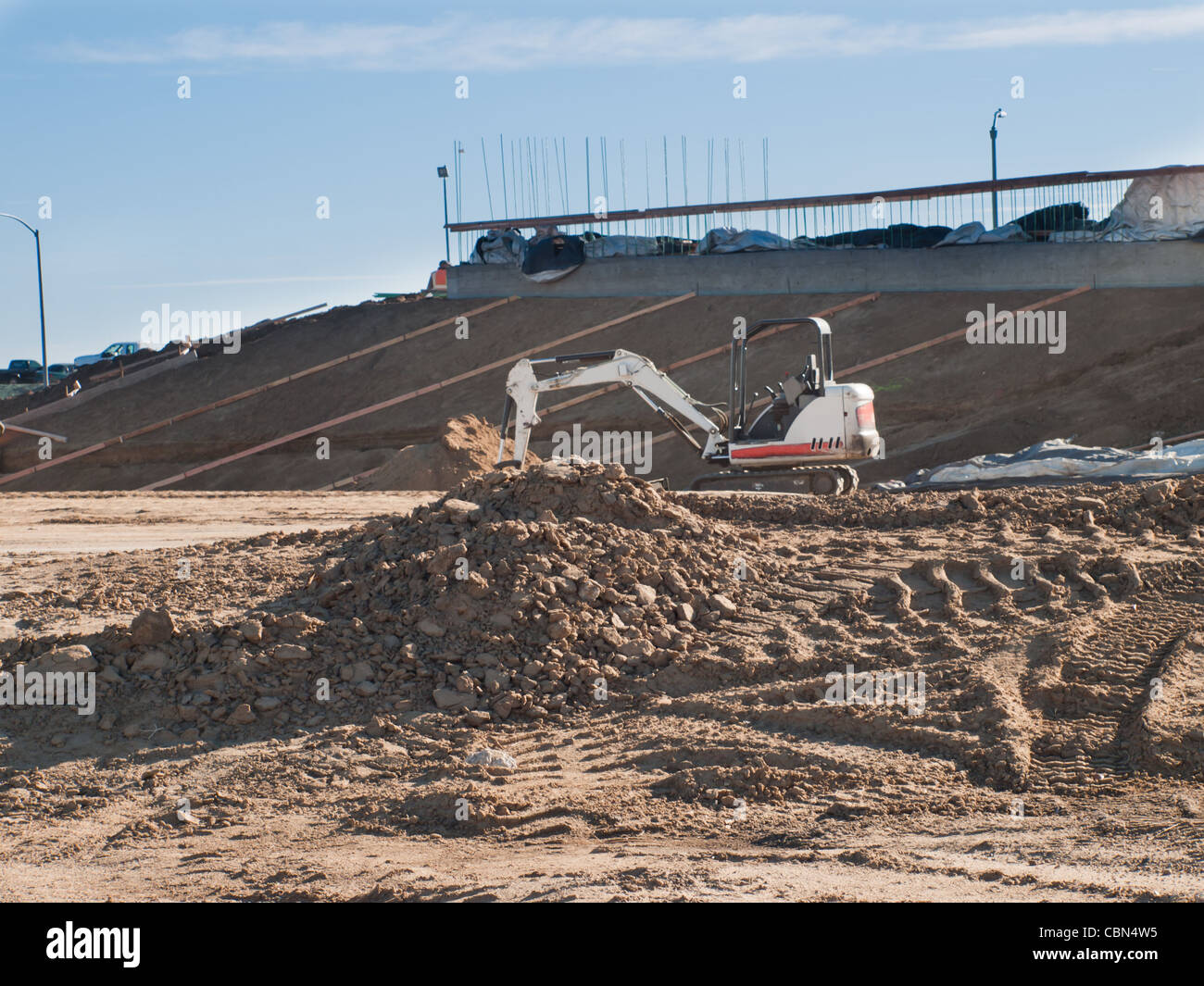 Construction of the new bridge over the highway Stock Photo - Alamy