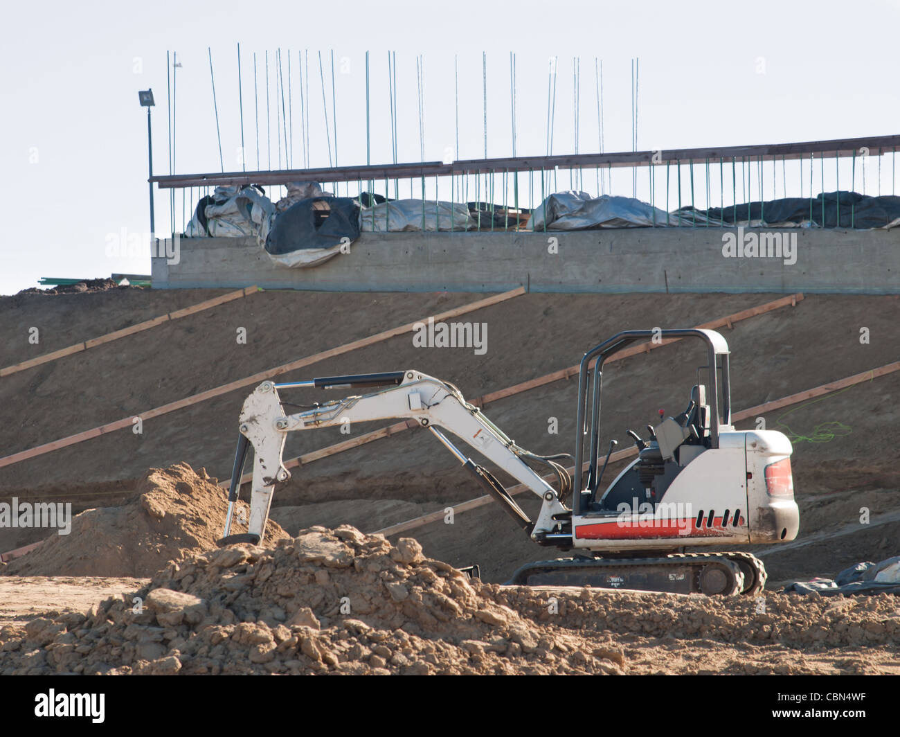 Construction of the new bridge over the highway Stock Photo - Alamy