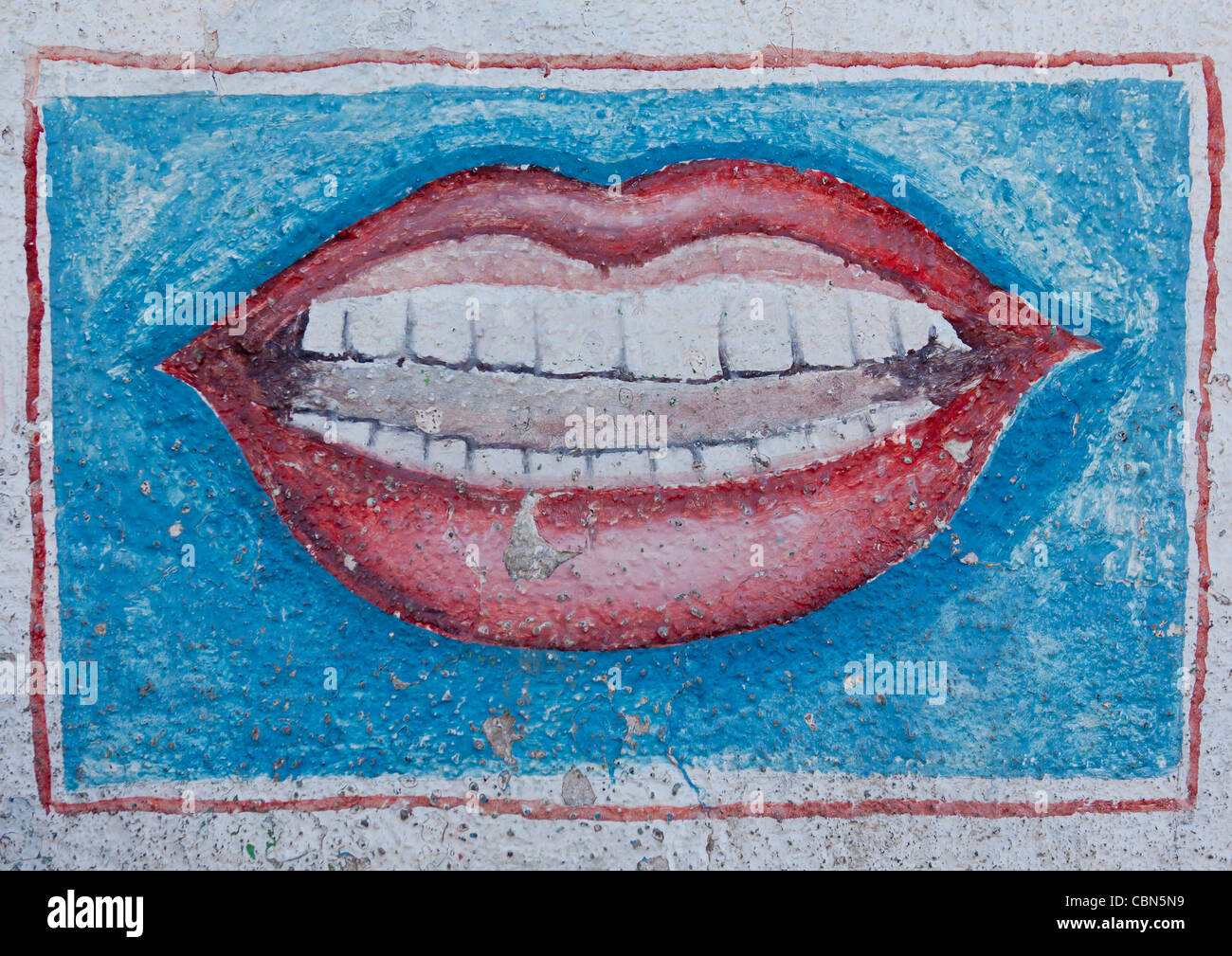 Dentist Advertisement Mouth And Teeth Painted Sign, Boorama Somaliland ...