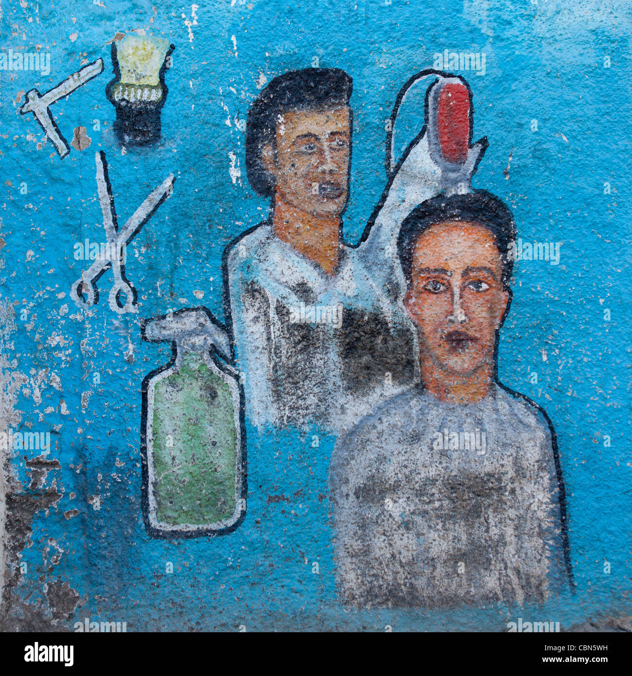 Hairdresser Barbershop Advertisement Sign Boorama Somaliland Stock ...