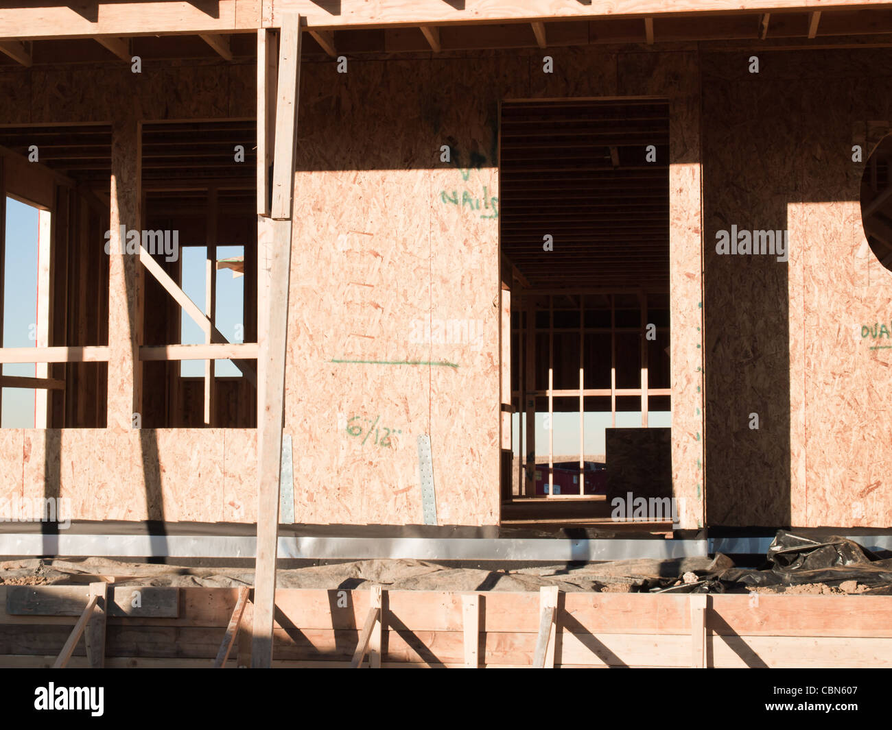 Construction site of the new house Stock Photo - Alamy