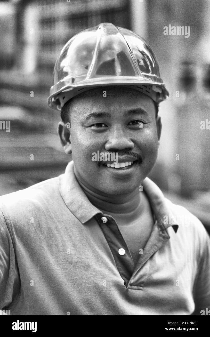 Asian construction worker Black and White Stock Photos & Images - Alamy