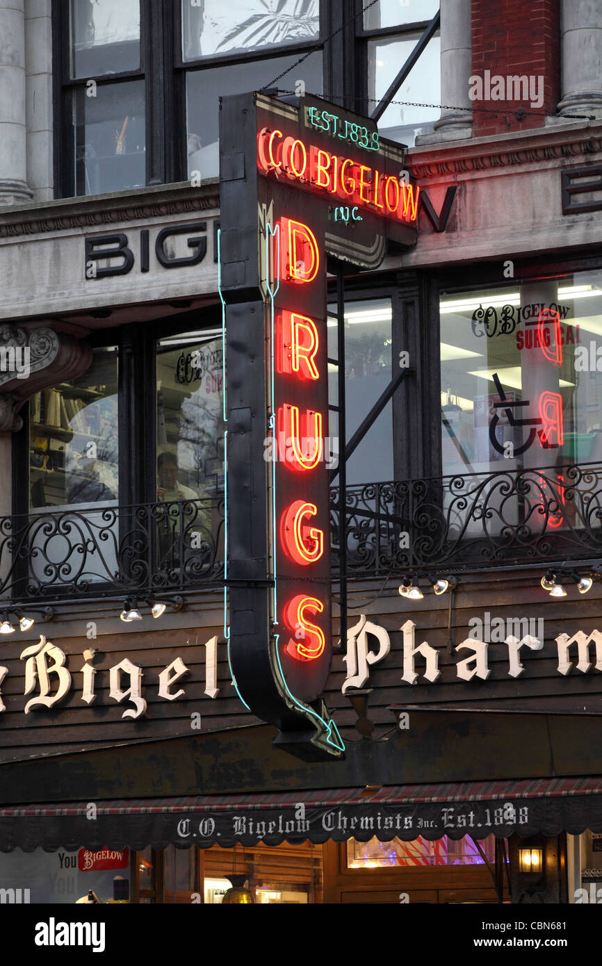 Bigelow Pharmacy Drugstore, Manhattan, New York City, NYC, USA Stock Photo - Alamy
