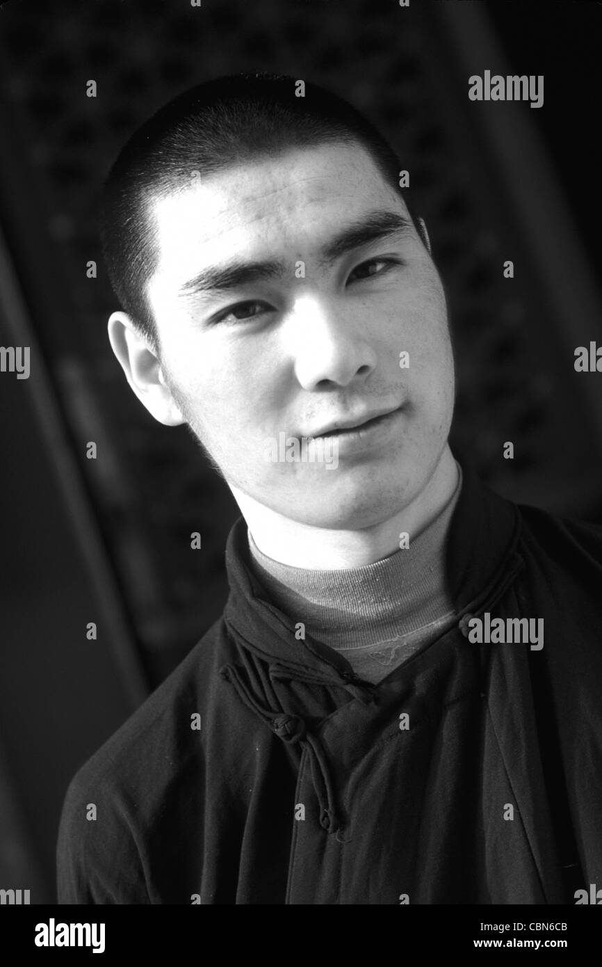 Portrait of a monk in the Forbidden City in Beijing China Stock Photo ...