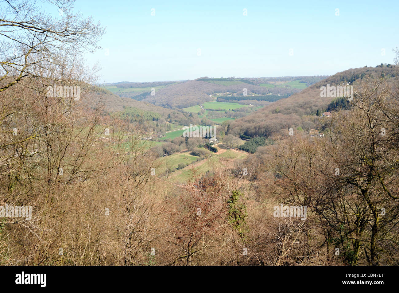 River Wye and Wye Valley from high viewpoint Stock Photo - Alamy