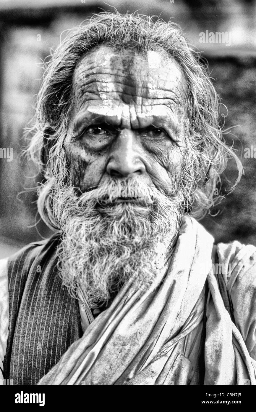 Nepal kathmandu man buddhist Black and White Stock Photos & Images - Alamy