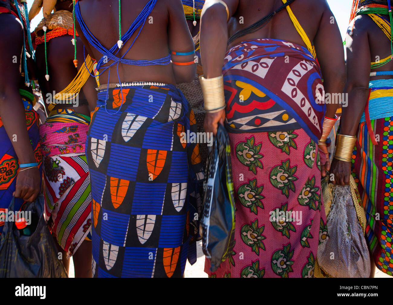 Mumuhuila Women Loinclothes, Village Of Hale, Huila Area, Angola Stock ...