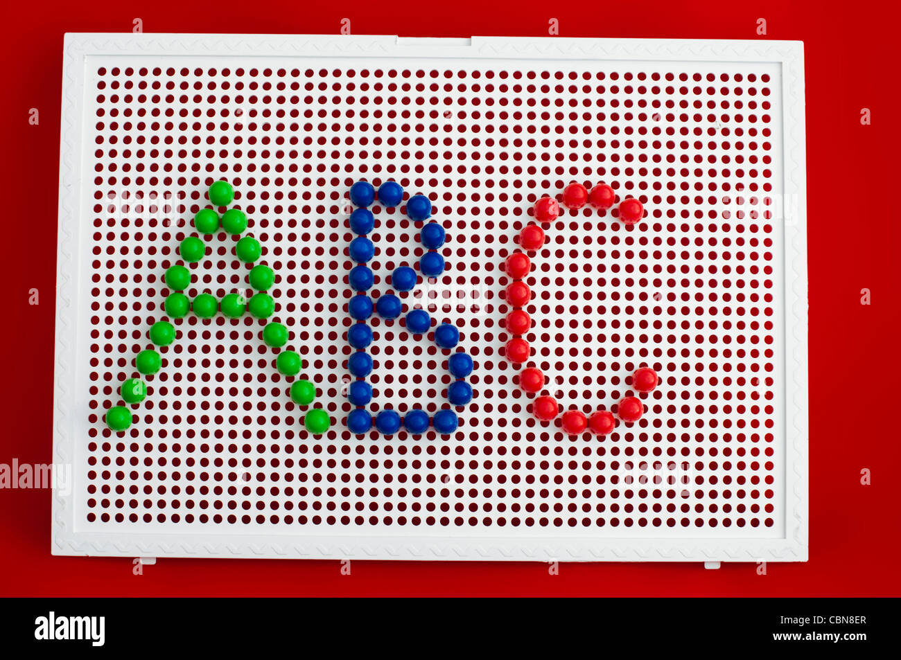 ABC colorful letters on mosaic. Child made alphabet Stock Photo - Alamy