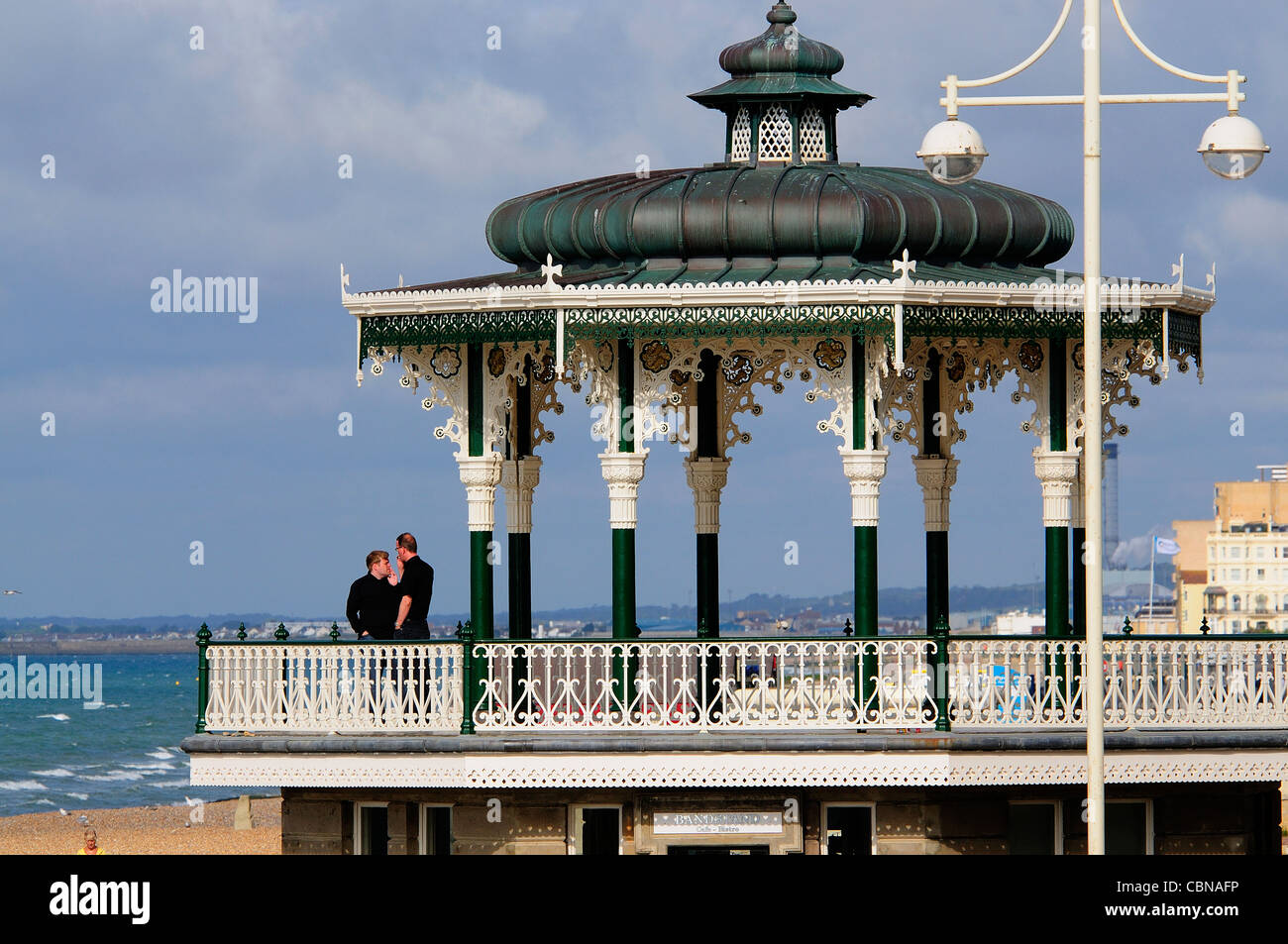 Beautiful ornate Victorian bandstand on Brighton seafront UK Stock ...