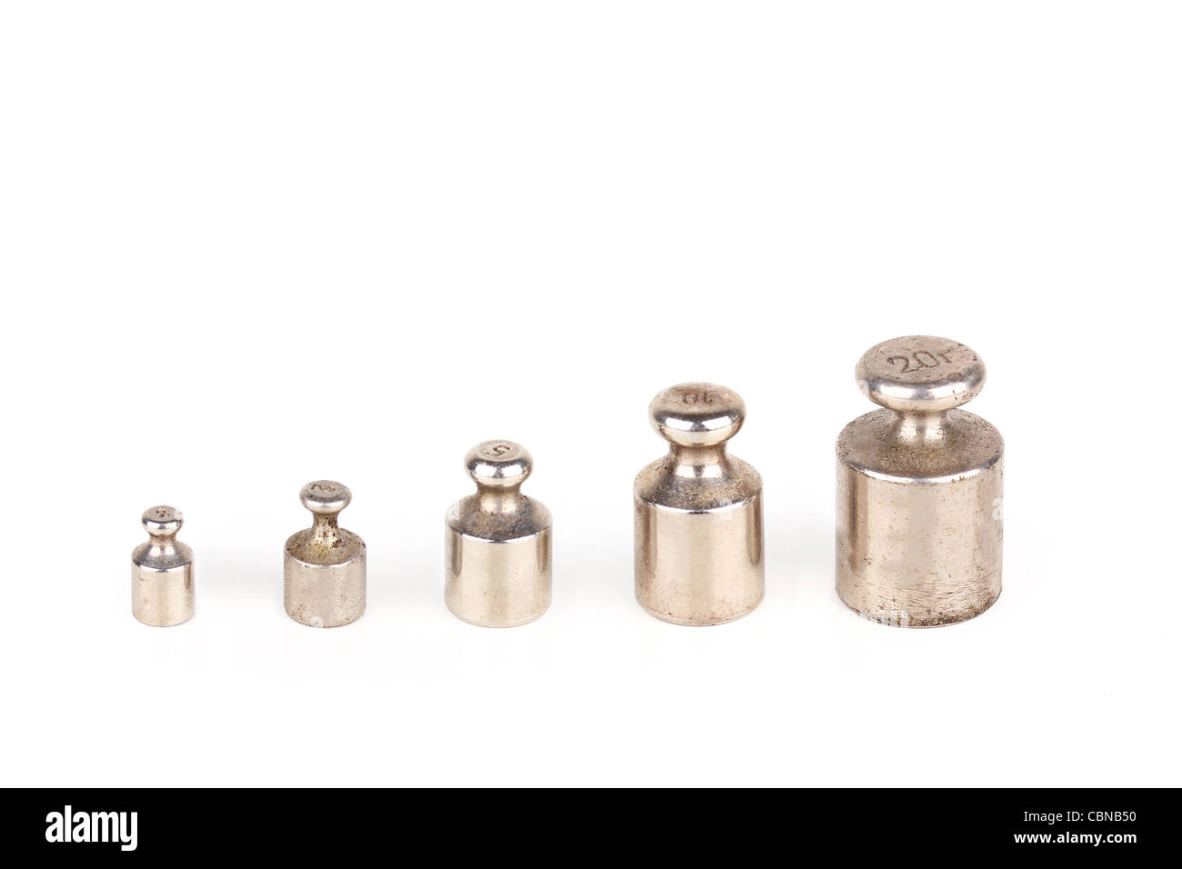 Iron weight, closeup on white background Stock Photo - Alamy